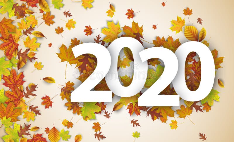 Header 2020 Autumn Foliage stock vector. Illustration of symbol - 193941749