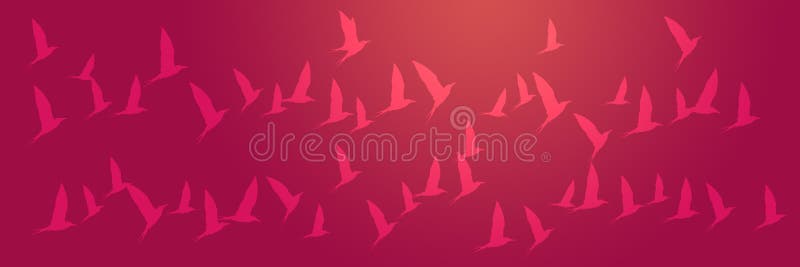Header Background Flying Birds River Tern Stock Illustration ...
