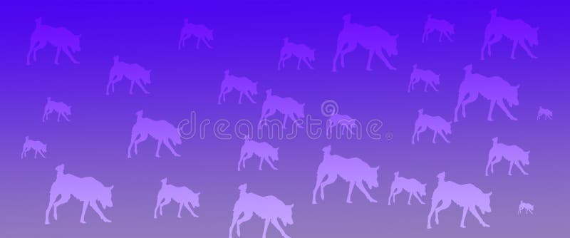 Header Background Pet Dogs Pattern on Blue Gradient Background Stock ...