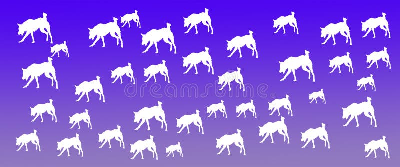 Header Background Pet Dogs Pattern on Blue Gradient Background Stock ...