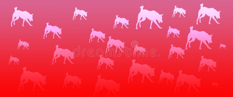 Header Background Pet Dogs Pattern on Red Gradient Background Stock ...