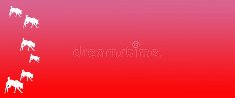 Header Background Pet Dogs Pattern on Red Gradient Background Stock ...