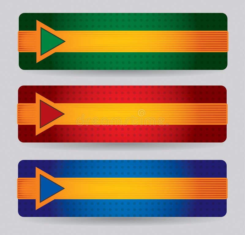 Header or Banner Design Set Stock Vector - Illustration of editable ...