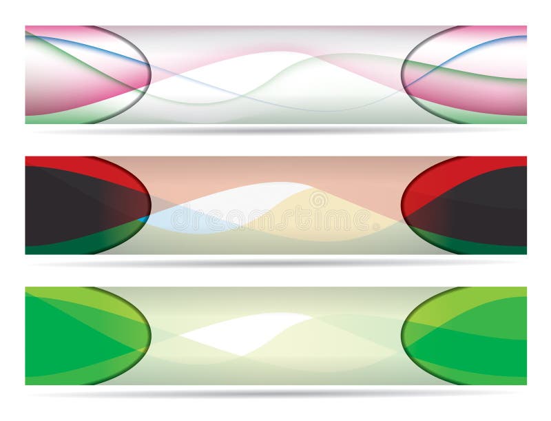 Header or Banner Design Set Stock Vector - Illustration of clean ...