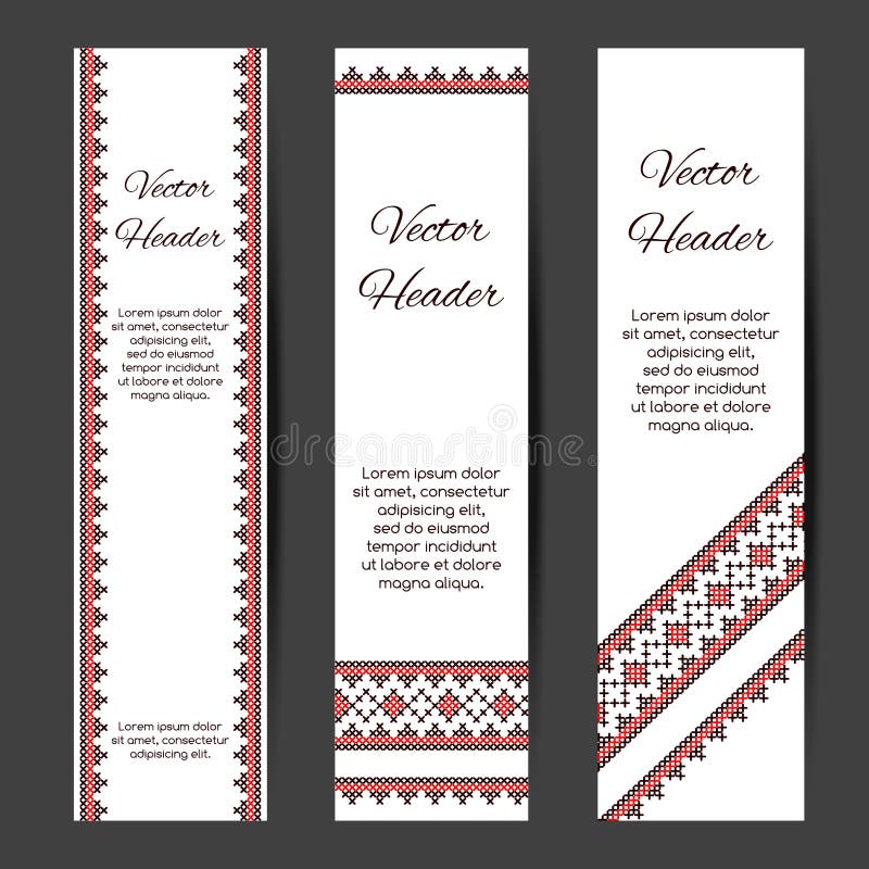 Header or Banner Design Template Stock Vector - Illustration of banner ...