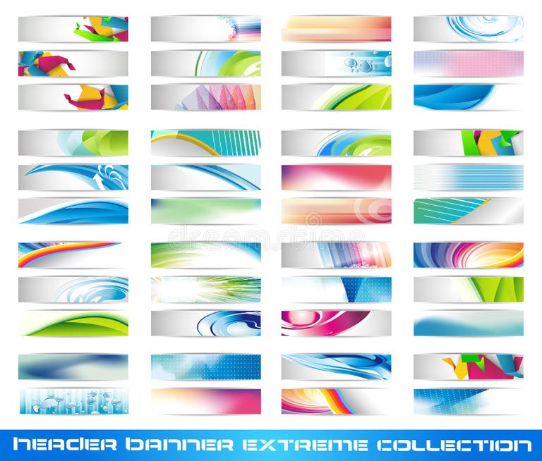 Header Banner Extreme Collection Stock Vector - Illustration of ...