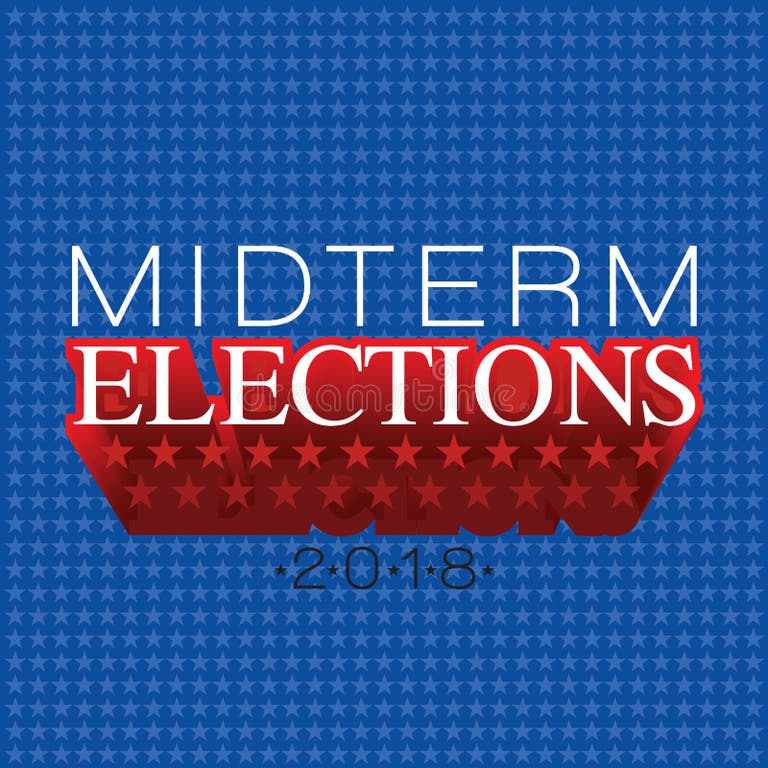 Header or Banner on Midterm Elections Held on 2018 Stock Illustration ...