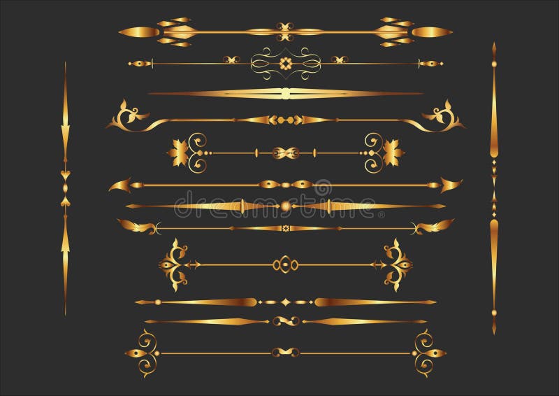 Header and Border Design. Vector Illustration Decorative Design Stock ...