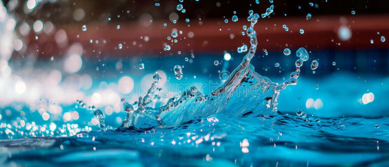 Header of Close Up Water Splash. Stock Image - Image of smooth, drops ...