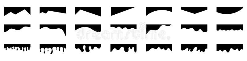 Header Divider and Border Design Set for Website and App. Black Borders ...