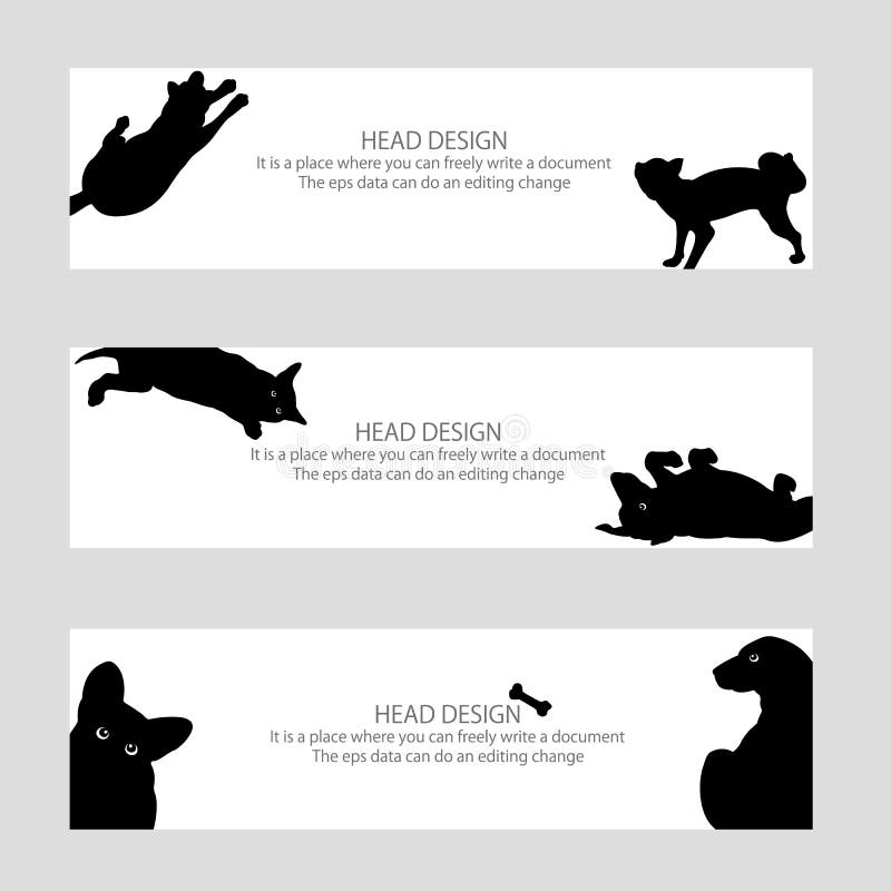 Dog banner / header stock vector. Illustration of design - 21617350