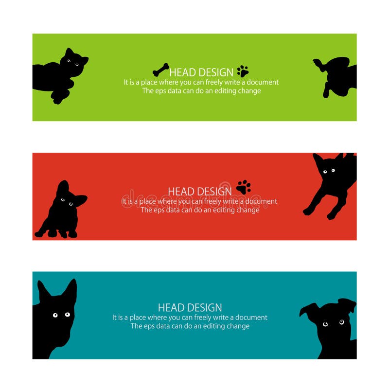 Header of the dog, stock vector. Illustration of lovely - 142908264