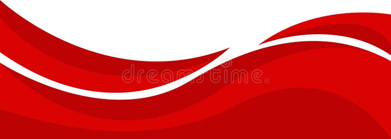 Header Footer Red Curve Abstract Style Border Frame Vector Illustration ...