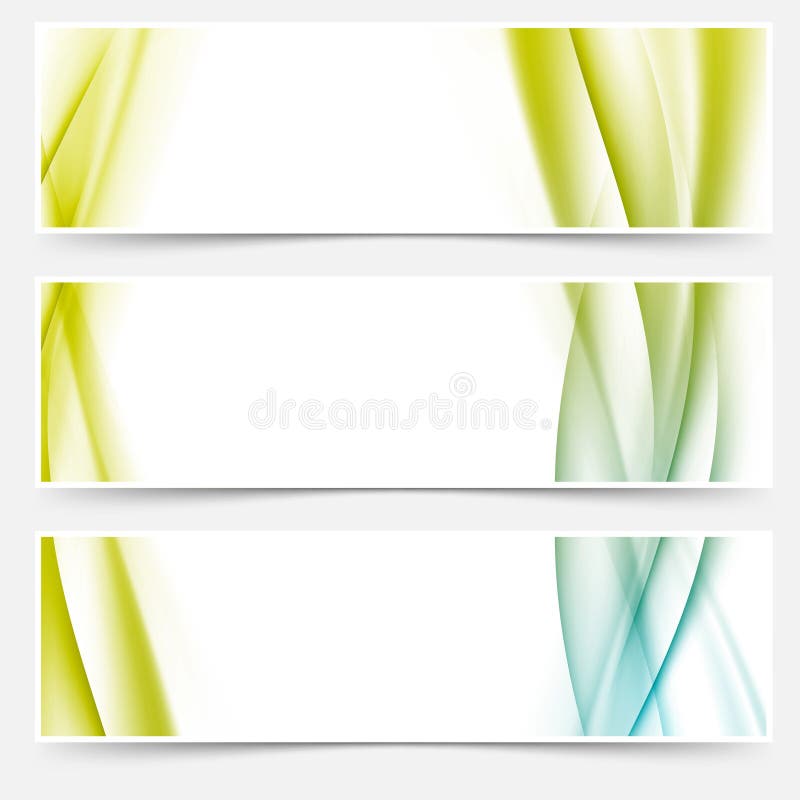 Header Footer Web Modern Satin Line Collection Stock Vector ...