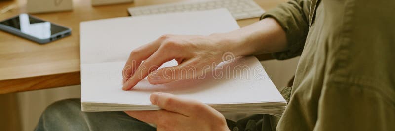 Header of Male Hand on Page Stock Image - Image of banner, special ...