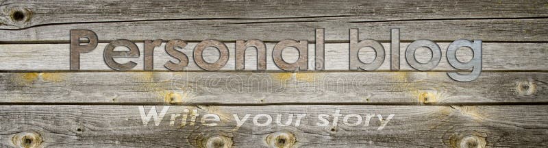 The Header of a Personal Blog Stock Photo - Image of banner ...
