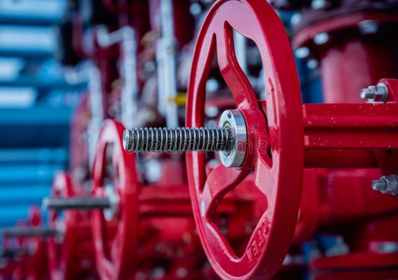 Header Pipes Valve Zone and Fire Alarm Control System at Industrial ...