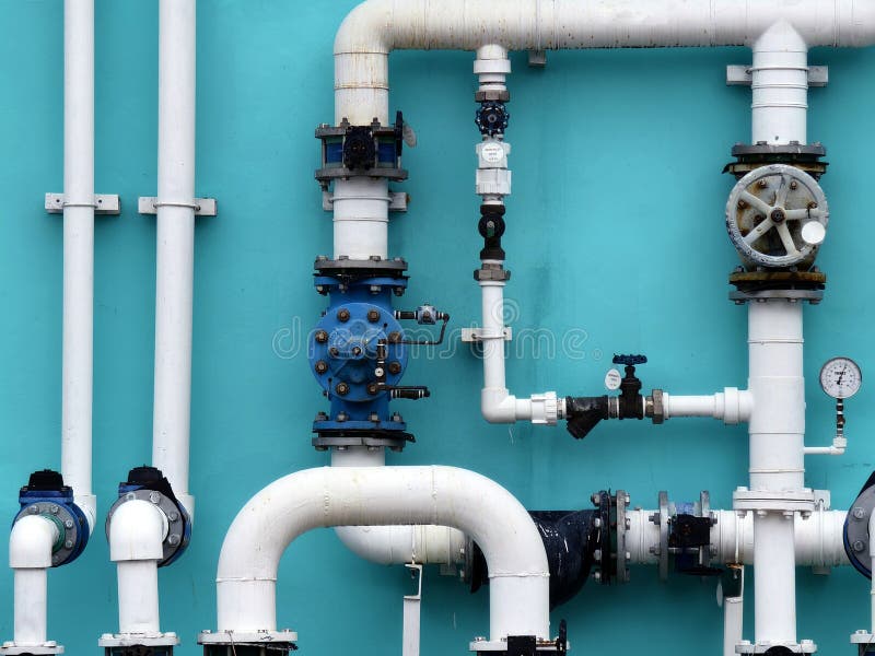 Header Pipes Valve Zone and Fire Alarm Control System at Industrial ...