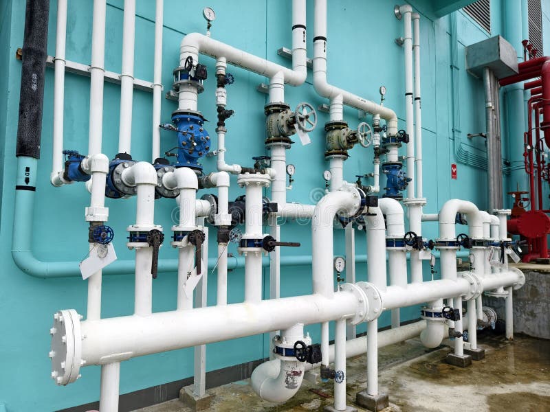 Header Pipes Valve Zone and Fire Alarm Control System at Industrial ...