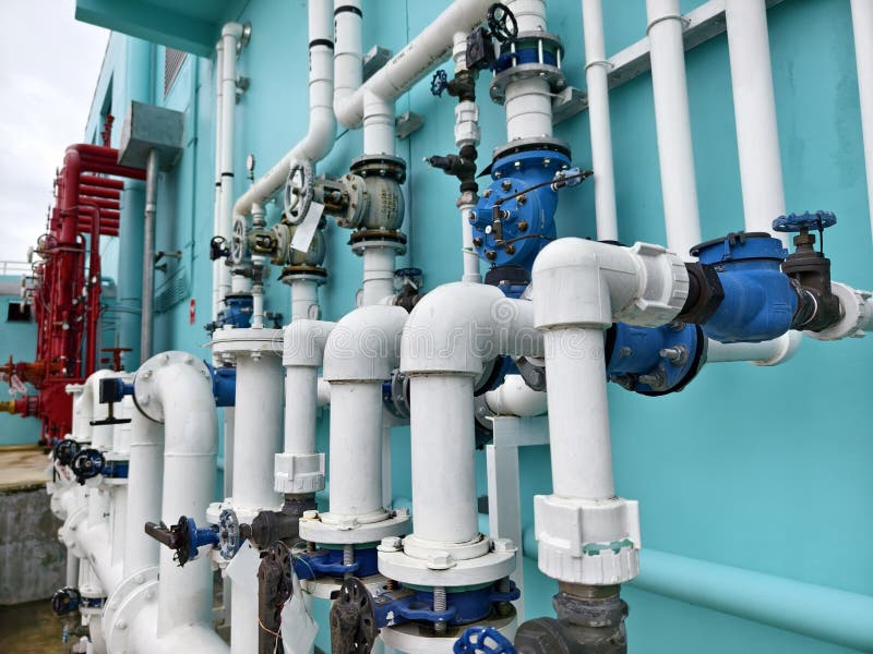 Header Pipes Valve Zone and Fire Alarm Control System at Industrial ...