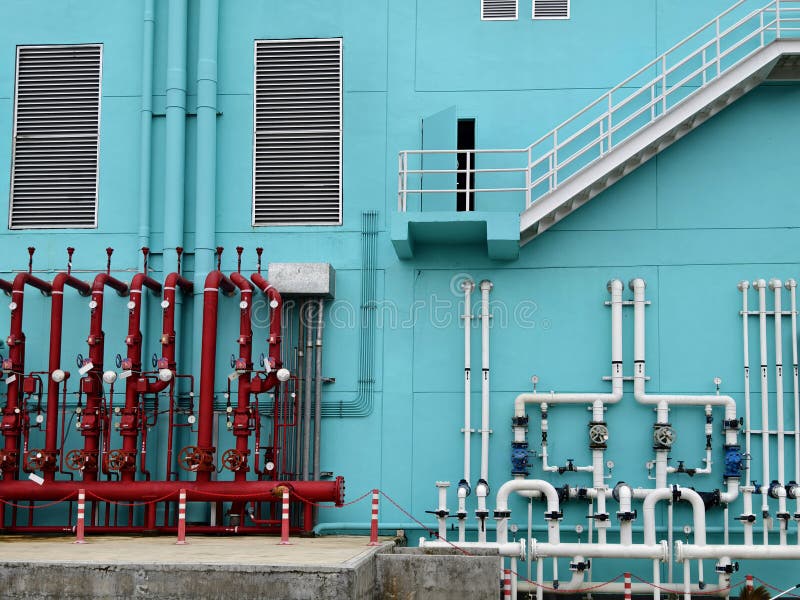 Header Pipes Valve Zone and Fire Alarm Control System at Industrial ...