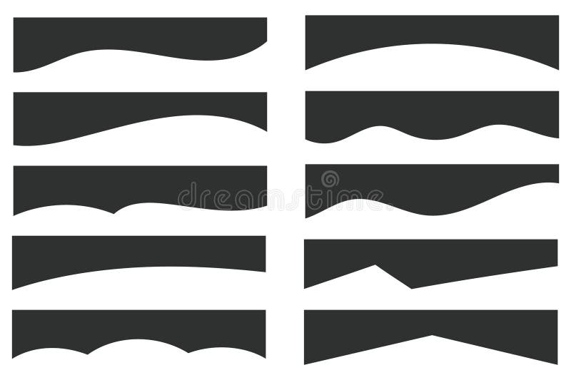 Header Shape for Website and Border for Banner. Abstract Design Element ...