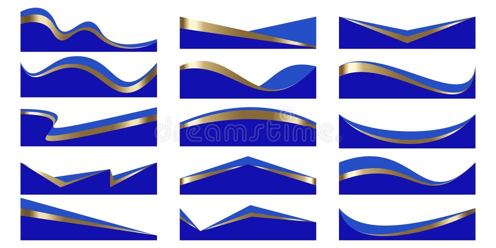 Header Shapes Design. Website Border Sections. Abstract Curved Vector ...