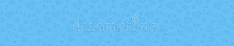 Header for the Site, Heart on Blue Background, Sale. Design Element ...