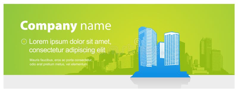 Header template with city. stock vector. Illustration of creative ...