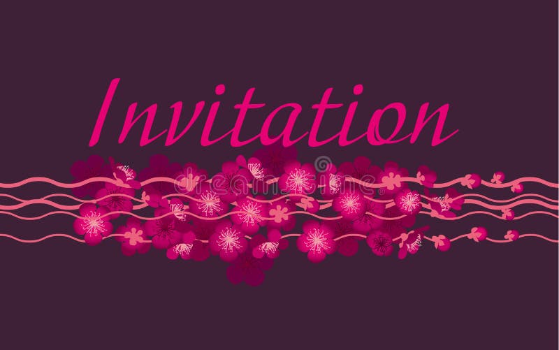 Header Template with Pink Spring Tree Blossom Stock Vector ...