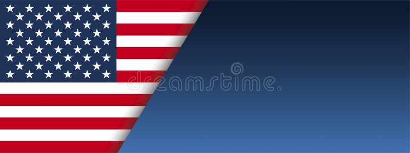 Header USA Flag Blue Header Background Stock Vector - Illustration of ...