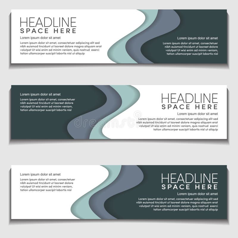 Header Web Banner Background Template. Gradient Soft Black Gray Modern ...