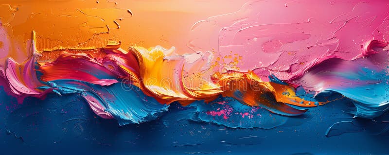 Headers. Abstract Painting with Bold Brushstrokes and Dynamic Textures ...