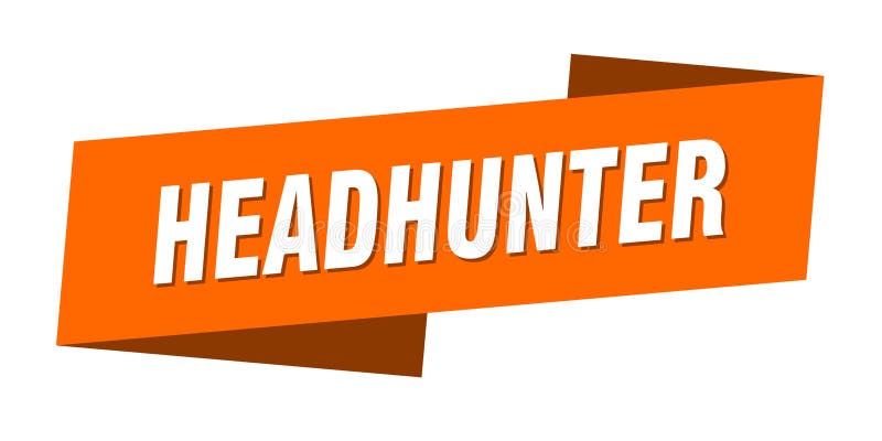 Headhunter Banner Template. Headhunter Ribbon Label Stock Vector ...