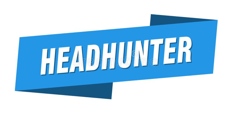 Headhunter Banner Template. Headhunter Ribbon Label Stock Vector ...