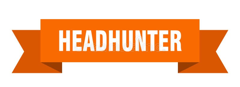 Headhunter ribbon. stock vector. Illustration of seal - 191263932