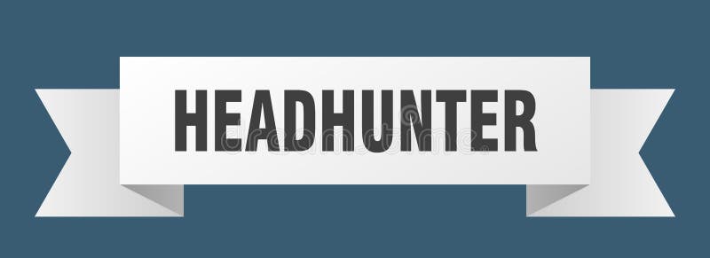 Headhunter ribbon. stock vector. Illustration of vector - 191268754