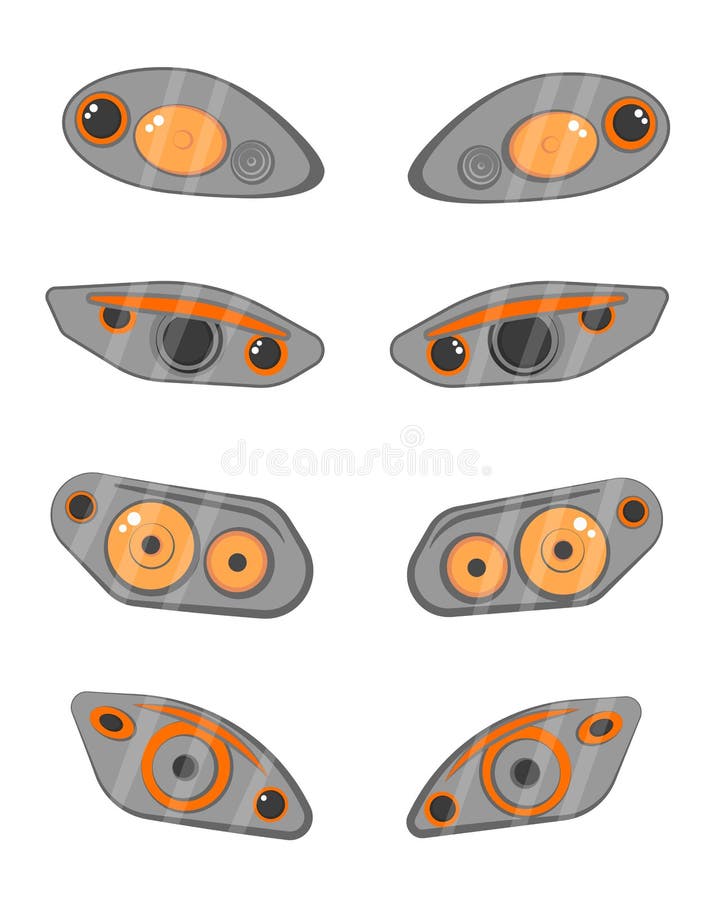 Headlight automobile lamp stock vector. Illustration of lamp - 162235332