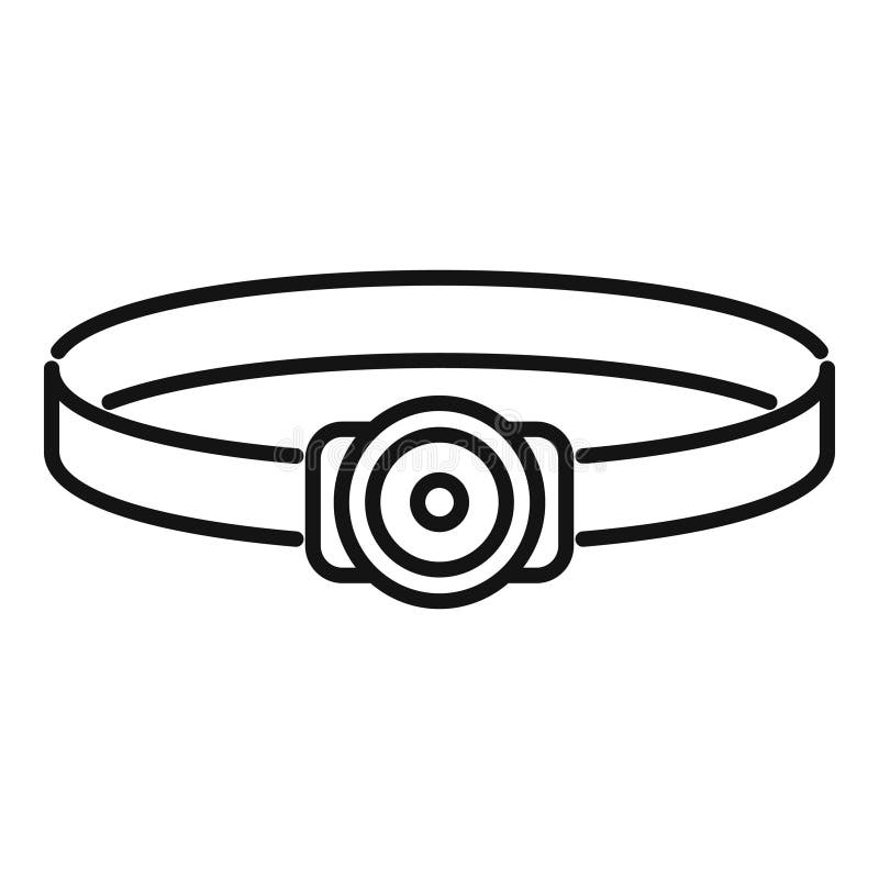 Headlamp Flashlight Providing Illumination in the Dark Icon Stock ...