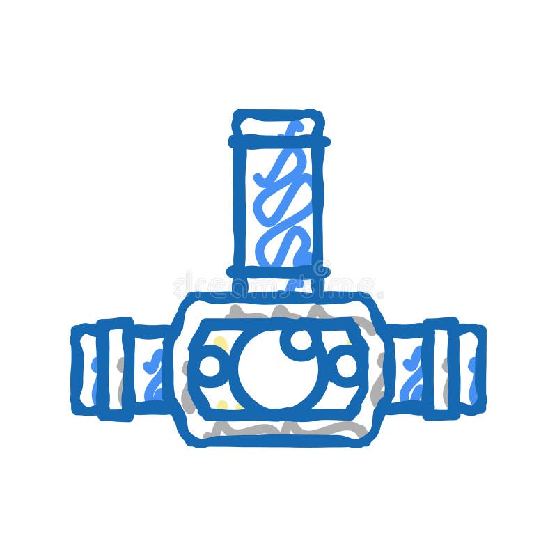 Headlamp Lighting Tool Icon Doodle Illustration Stock Vector ...