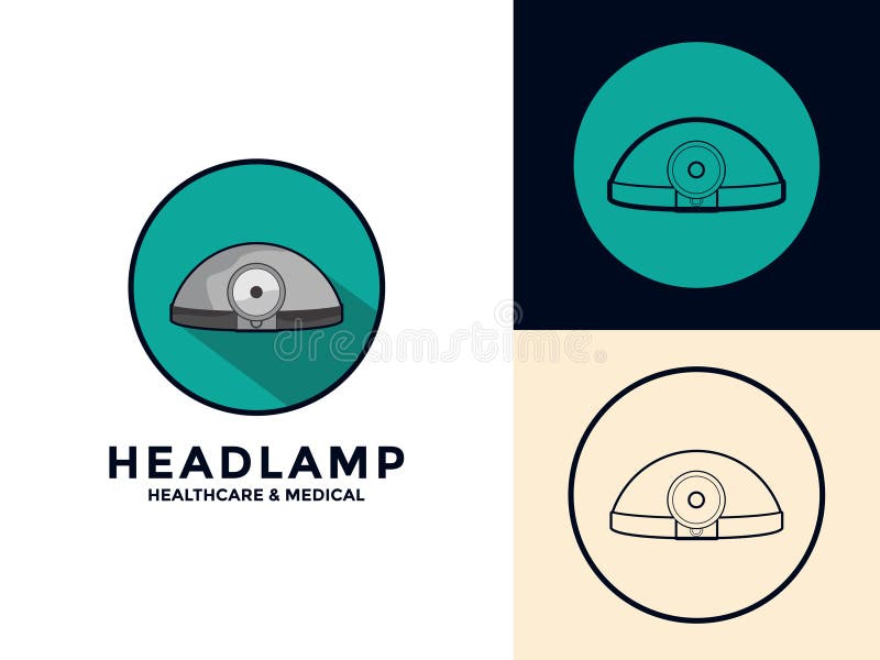 Headlamp Vector Logo and Icon, Doctor Headlamp Vector Illustration ...