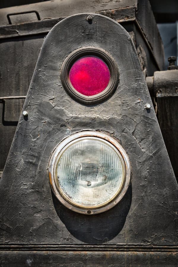 Headlamps of old train stock photo. Image of bulb, reflection - 32181660