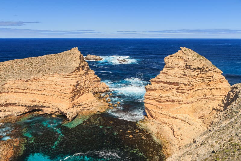 Headland Formations stock image. Image of rocks, large - 62538751