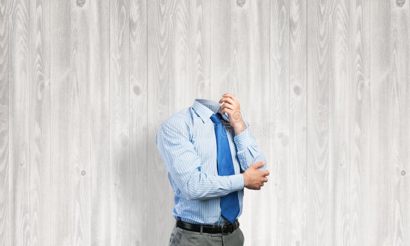 Headless Pensive Businessman Stock Photo - Image of people, chin: 79536982
