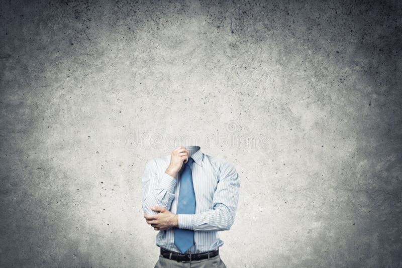 Headless Pensive Businessman Stock Image - Image of cement, head: 79556679