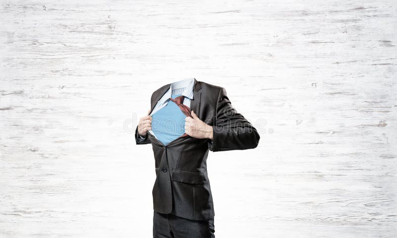 Headless super businessman stock image. Image of person - 84180793