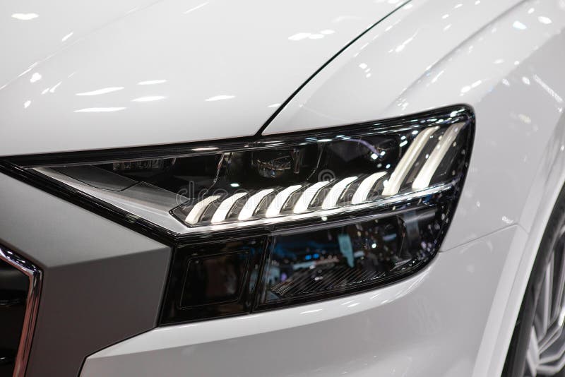 Headlight Car Projector/LED of a Modern Luxury Technology Stock Image ...