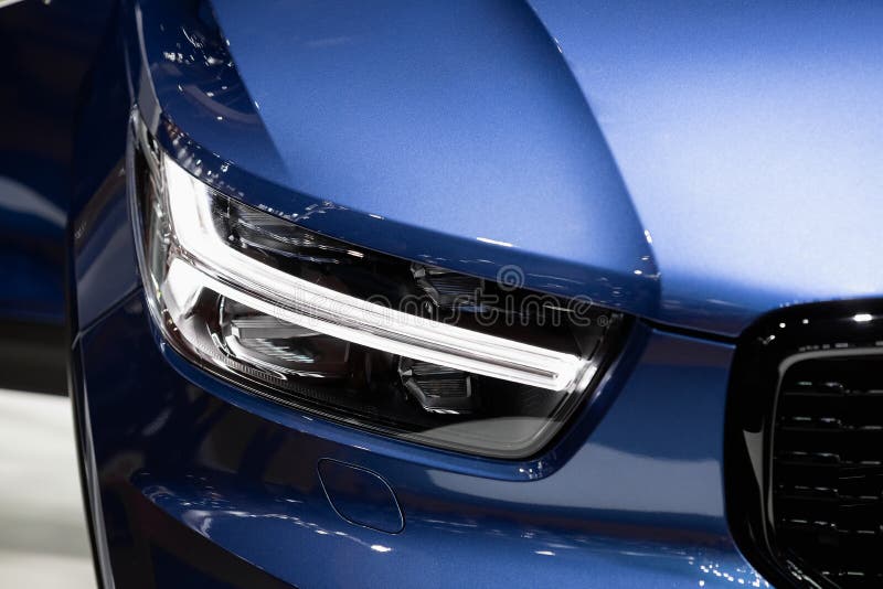 Headlight Car Projector/LED of a Modern Luxury Technology Stock Photo ...