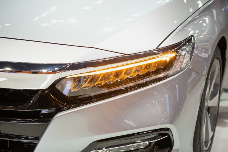 Headlight Car Projector/LED of a Modern Luxury Technology Stock Photo ...