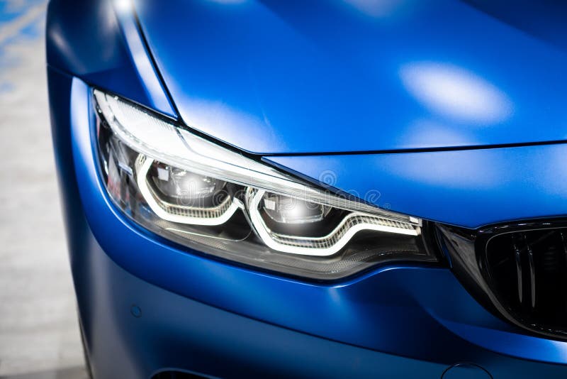 Headlight Car Projector/LED of a Modern Luxury Technology Stock Photo ...